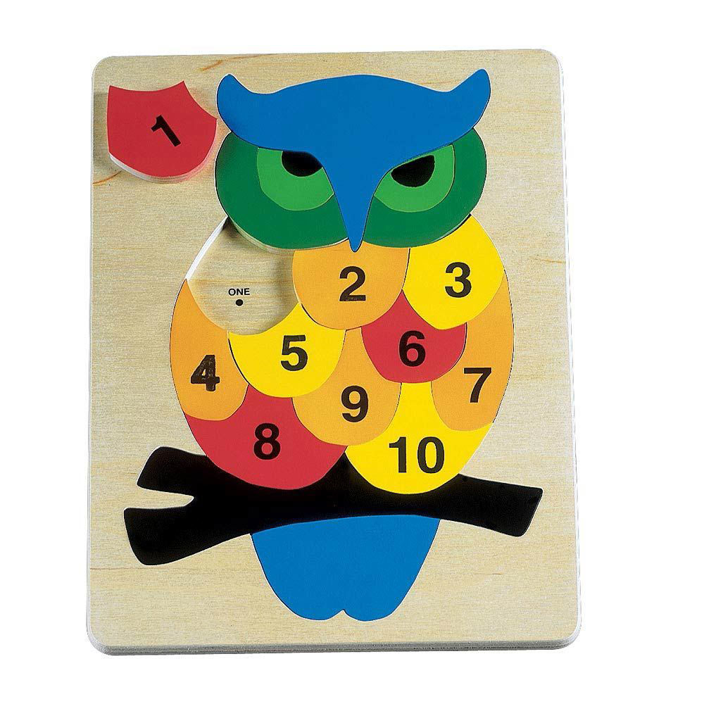 Wooden Owl Numbers Puzzle